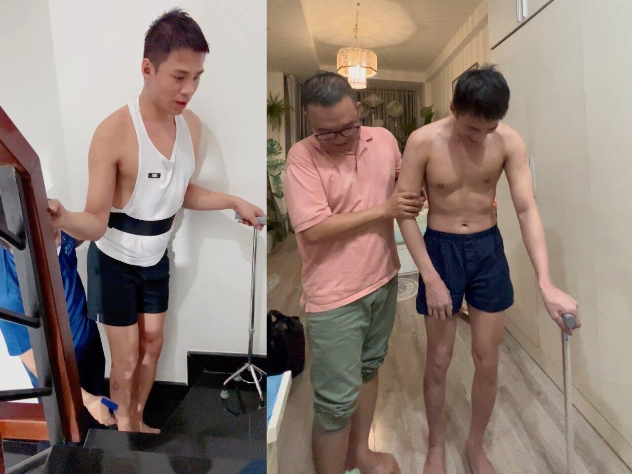 Người mẫu Đàm Quang Phúc bật khóc, kể về quá khứ liệt nửa người do viêm não